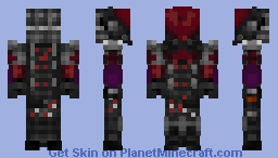 Arkham Knight with red paint Minecraft Skin