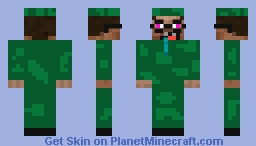 Drooling Military Man Minecraft Skin