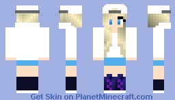 White hat girl Minecraft Skin