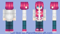 Cute Magenta Girl Skin Minecraft Skin