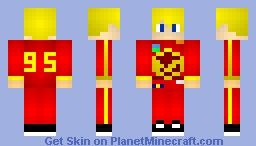 Human Lightning McQueen Minecraft Skin