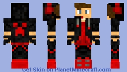 Red gamer boy Minecraft Skin