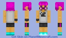 Splatoon 2 - Inkling Girl Minecraft Skin