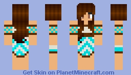 Fancy blue dress Minecraft Skin