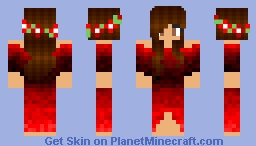 Girl in red dress Minecraft Skin