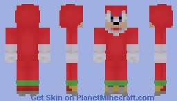 Knuckles the Echidna Minecraft Skin
