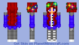 RaspBerry BubbleGum Girl Minecraft Skin