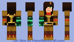 Jesse(F) With Armor and Gauntlet Minecraft Skin