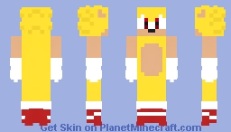 Super Sonic the Hedgehog Minecraft Skin