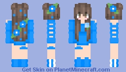 Blue flowers Minecraft Skin