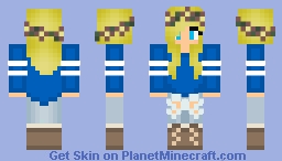 Blonde Girl w/ Flower Crown! Minecraft Skin