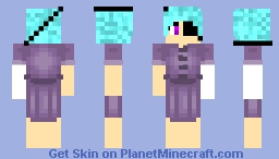 Krystal UF/FF OC in Horrortale outfit Minecraft Skin