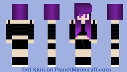 Emo Purple Hair Minecraft Skin