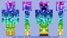 normal Rainbow Creeper Minecraft Skin