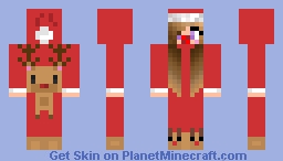Red Reindeer Onesie Skin Minecraft Skin