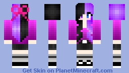 Cute Half Colored Girl (Color Testing) Minecraft Skin