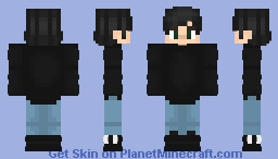 Emo - Black shirt, jeans Minecraft Skin