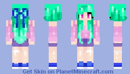 Neon Hair Girl (Recolour) Minecraft Skin
