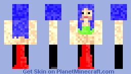 Mermaid of the Blue water Minecraft Skin