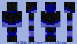 Blue Robot Demon Minecraft Skin