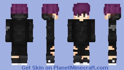 purple haired loser Minecraft Skin