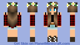 Flower Crown Minecraft Skin