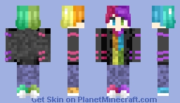 Dark Rainbow Kid (Boy) Minecraft Skin