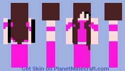 Girl in pink dress Minecraft Skin