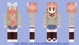Doki Doki Litrature club - Monika Minecraft Skin
