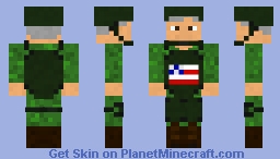 Veteran American Soldier Minecraft Skin