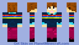 Boy In Striped Sweater Minecraft Skin