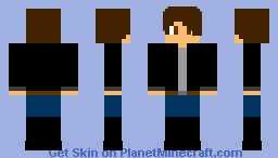 Boy in Brown Leather Jacket Minecraft Skin