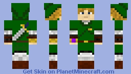link (in the game Zelda) Minecraft Skin