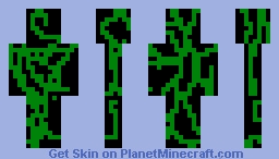 black + green Minecraft Skin