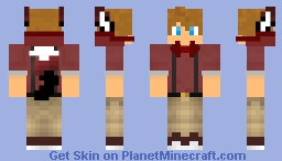 Red Wolf boy Minecraft Skin