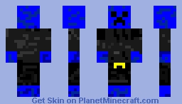 blue creeper Minecraft Skin