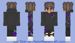 Purple flower boy Minecraft Skin