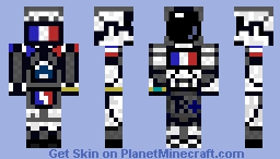 Skin Astronaut Black + letter R Minecraft Skin