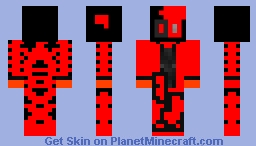 red and black robot Minecraft Skin