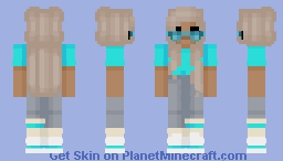 Light Blue Version | Glasses Minecraft Skin