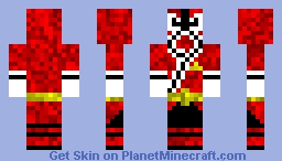 Samurai Red Ranger Minecraft Skin