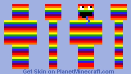 Rainbow Noob!!!! Minecraft Skin