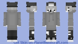 Chibi Boy Gray Minecraft Skin
