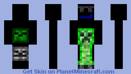 Cool Person With Mobs On Body Minecraft Skin