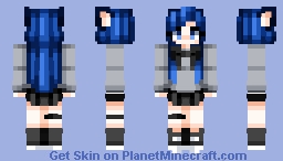 Blue Hair Minecraft Skin