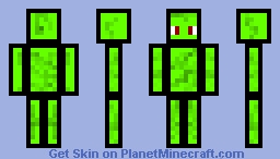 Lime Green Block Man Minecraft Skin