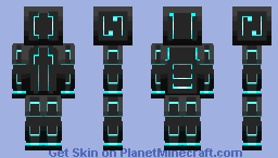 Neon Bot Minecraft Skin