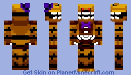 Nightmare Fredbear Minecraft Skin