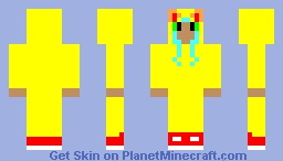 yellow jacket cat girl Minecraft Skin