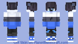 Blue Furry With clothes Minecraft Skin